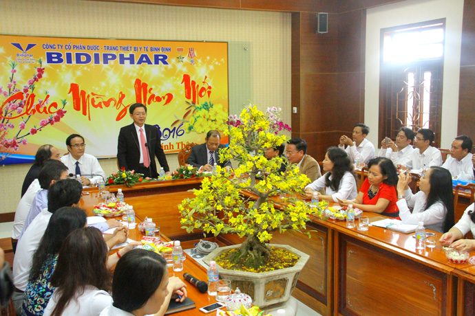 Chủ tịch UBND tỉnh thăm và chúc Tết tại Bidiphar nhân dịp đầu xuân Bính Thân 2016 - Bidiphar